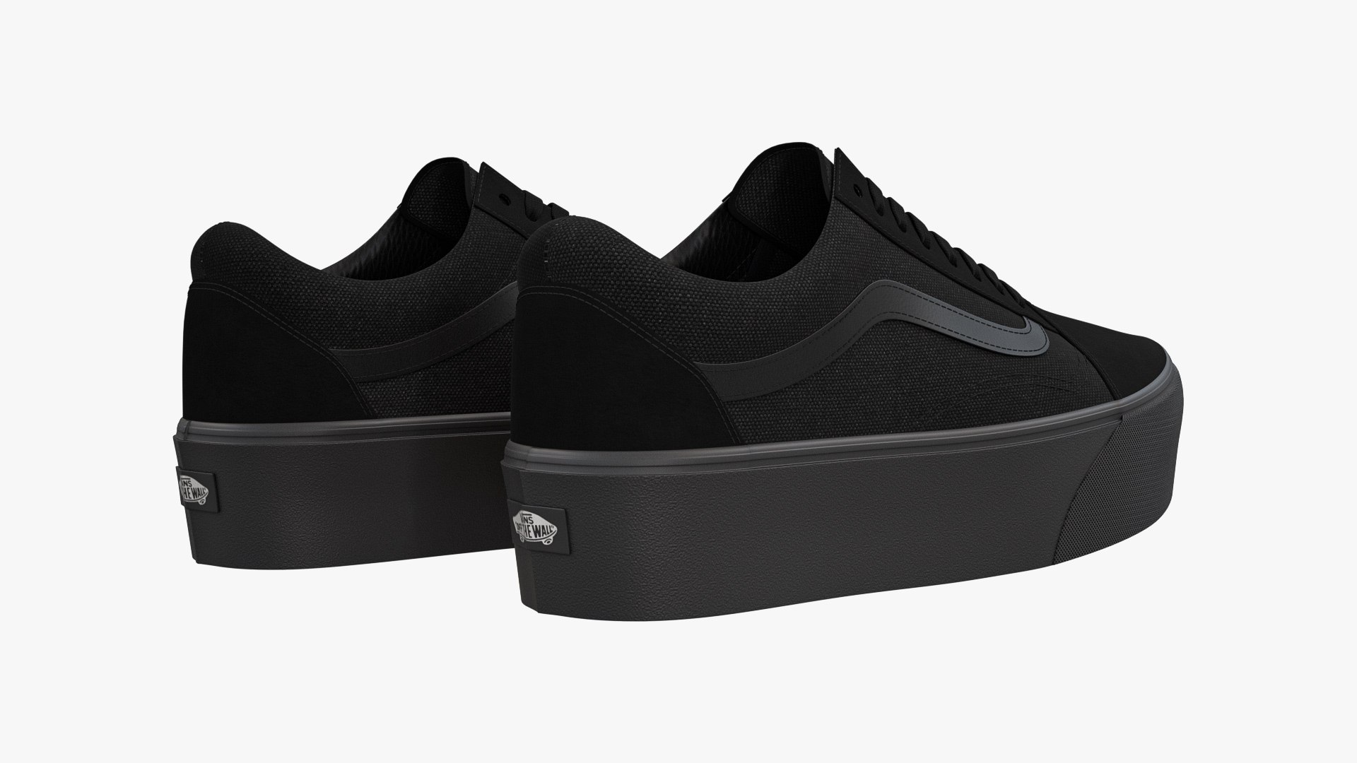 Vans Old Skool Stackform Mono Black 3D model - TurboSquid 1899279