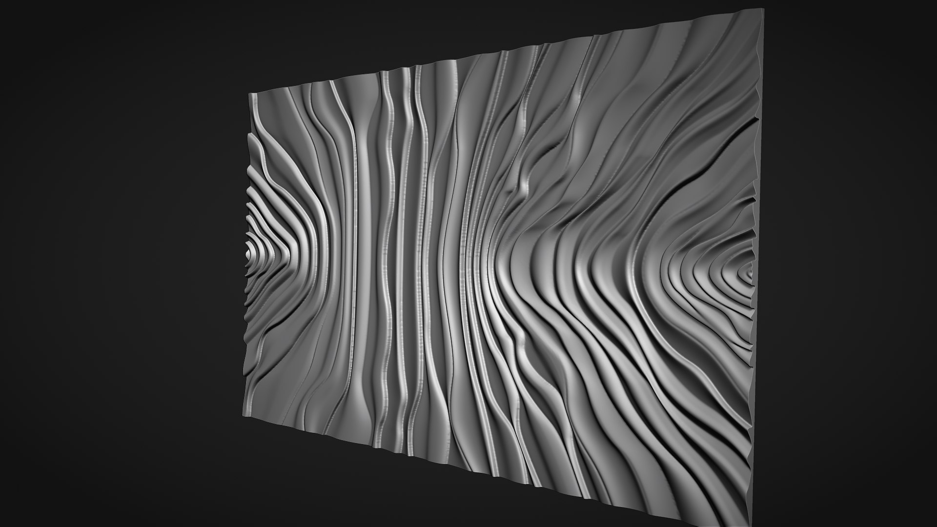 Wavy Wall Art Panel For Cnc Carving 3D Print Model 3D Model ...