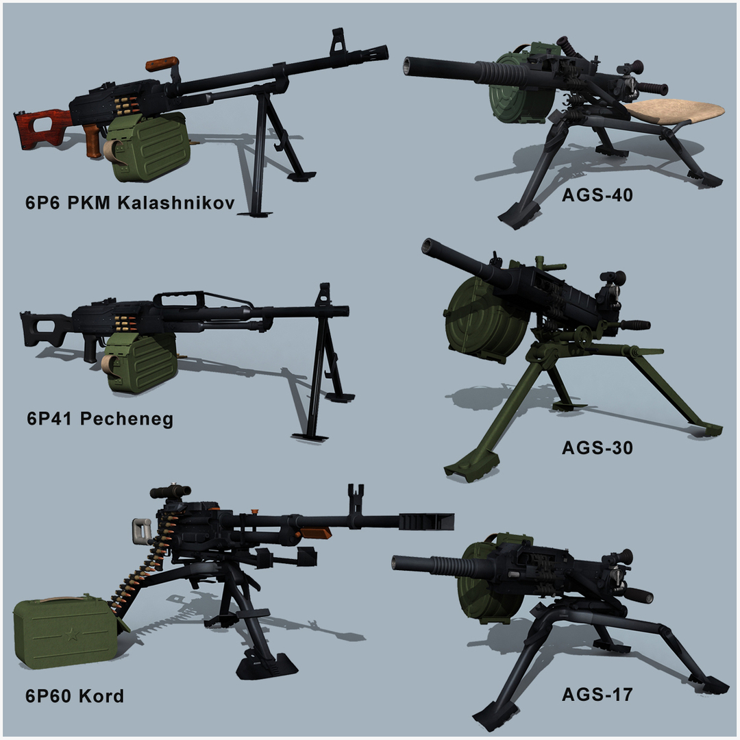 3D Russian MGs - TurboSquid 1869444