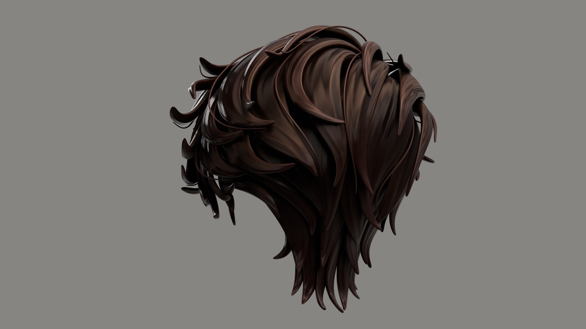 Cartoon Man Hair Model - TurboSquid 2242520