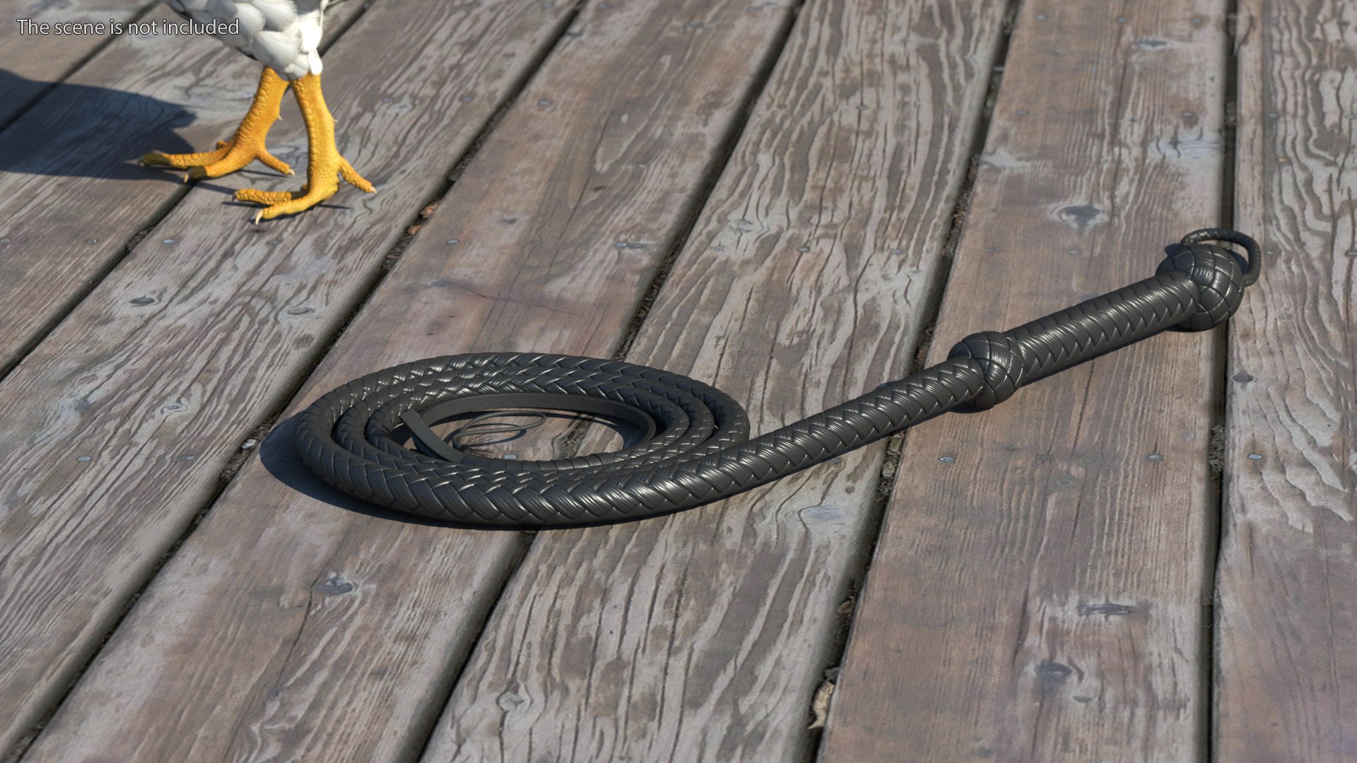 Cowboy Black Curved Whip 3D model - TurboSquid 2099669