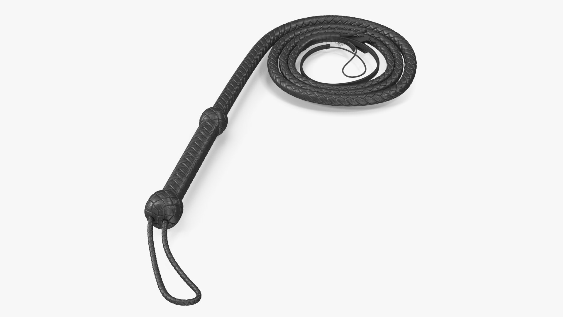 Cowboy Black Curved Whip 3D model - TurboSquid 2099669