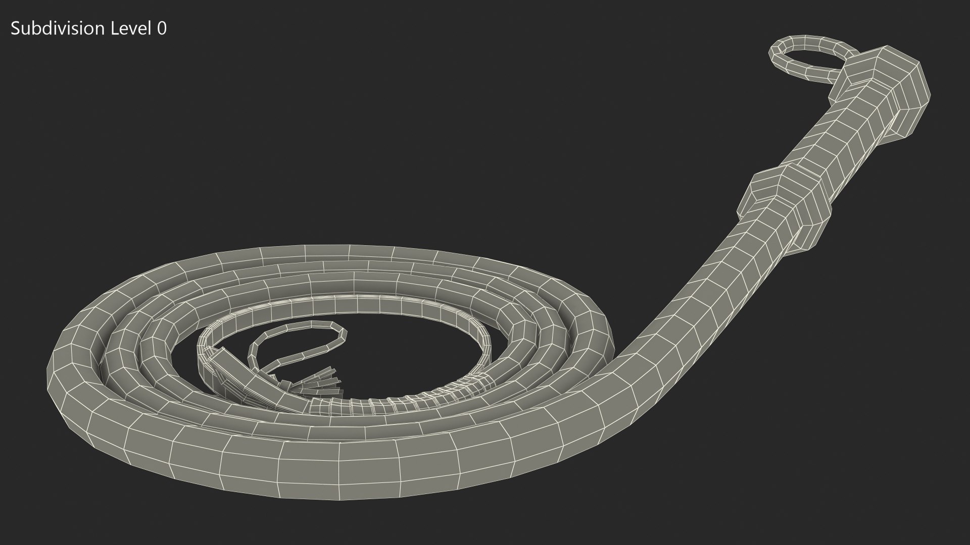 Cowboy Black Curved Whip 3D model - TurboSquid 2099669