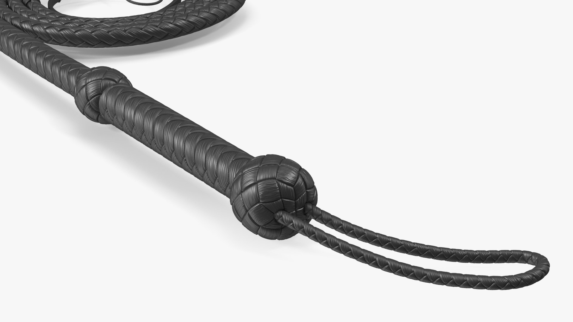 Cowboy Black Curved Whip 3D Model - TurboSquid 2099669