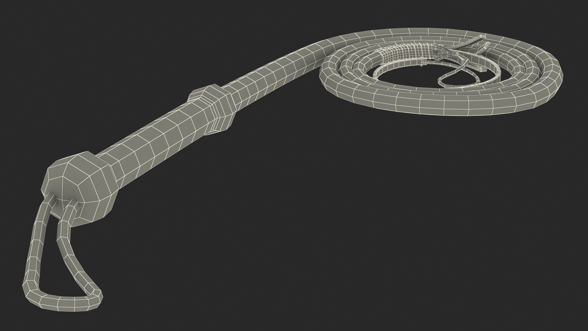Cowboy Black Curved Whip 3D model - TurboSquid 2099669