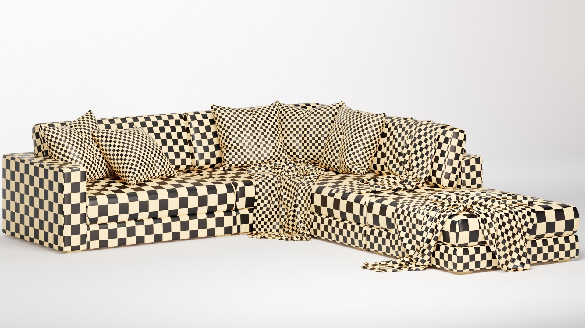 3D Aspect Fabric Modular Sofa Model - TurboSquid 2199801