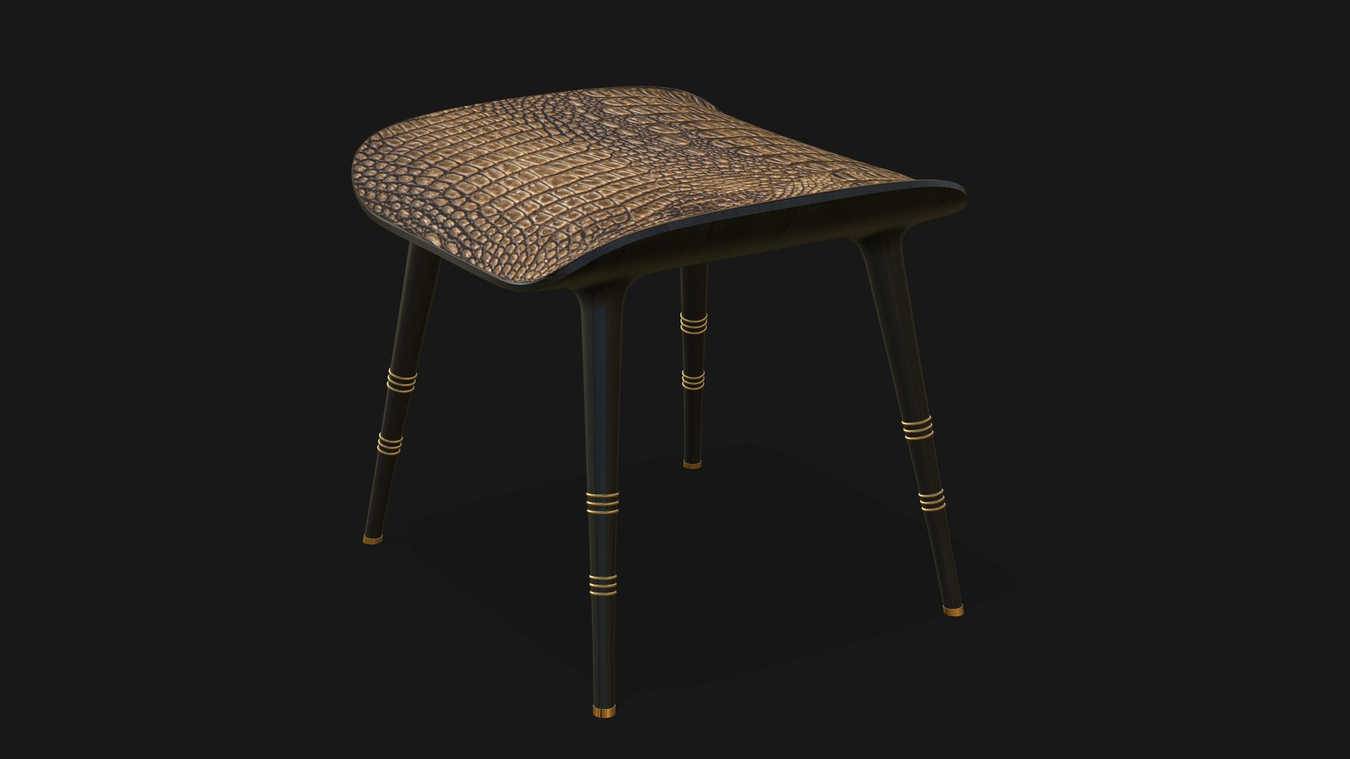 3D Chair Crocodile Ottoman - TurboSquid 1790289