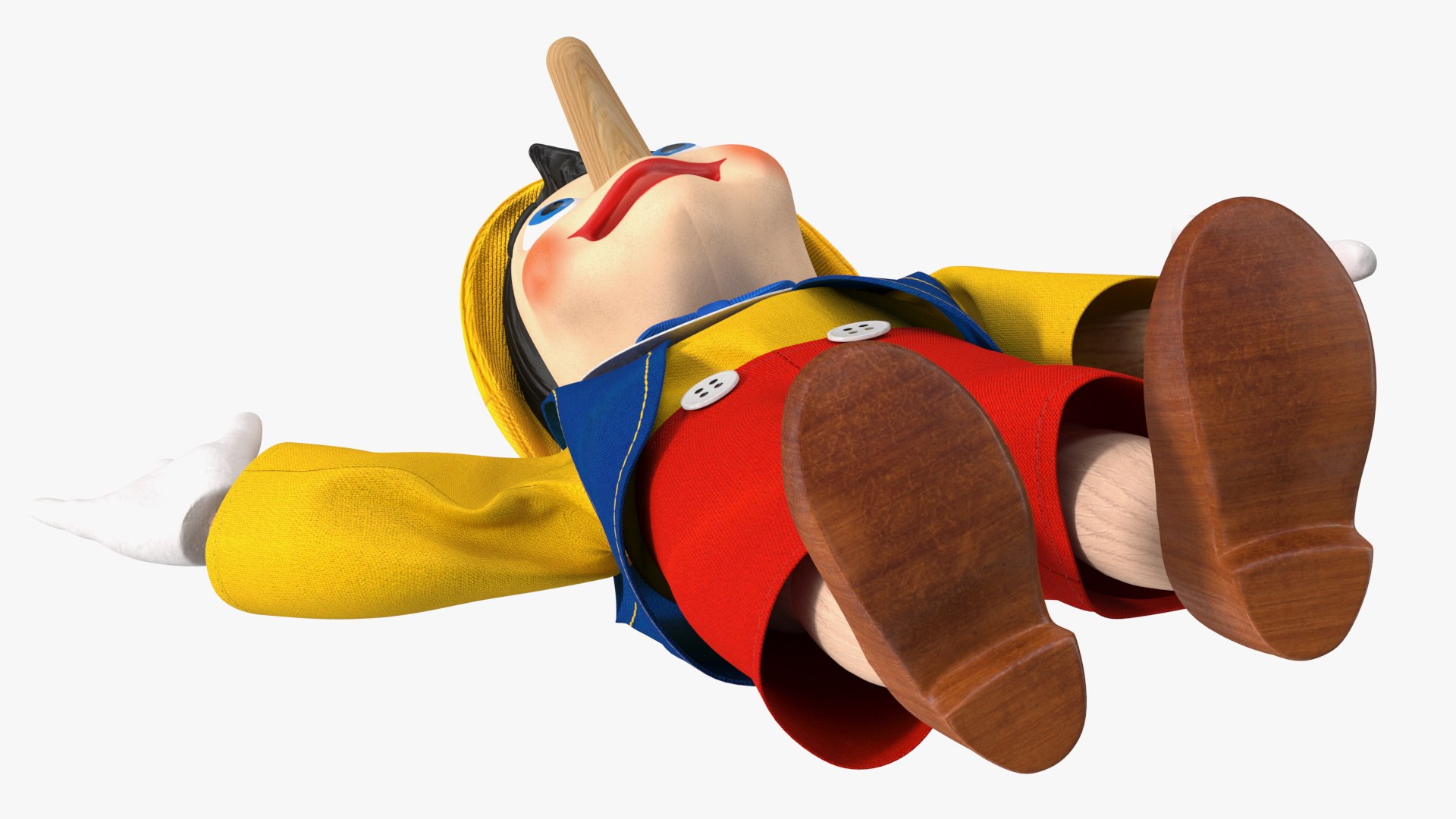 Pinnochio Cartoon Character Waving Hello 3D Model - TurboSquid 2070396