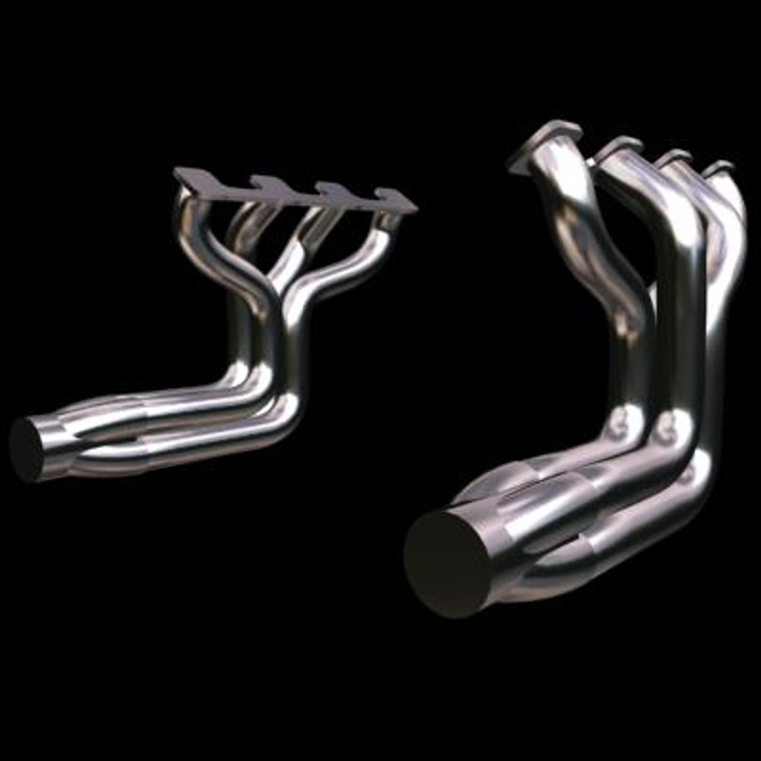 3d Exhaust Headers American V8 Model