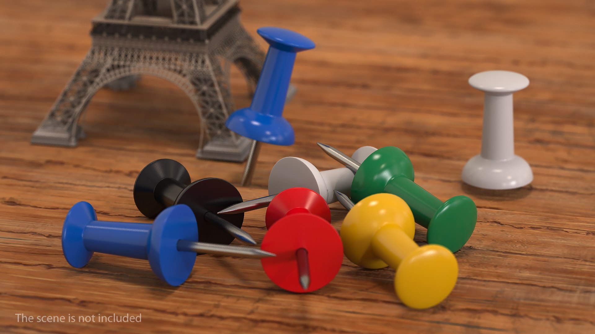 3D Assorted Colored Push Pins - TurboSquid 1425538