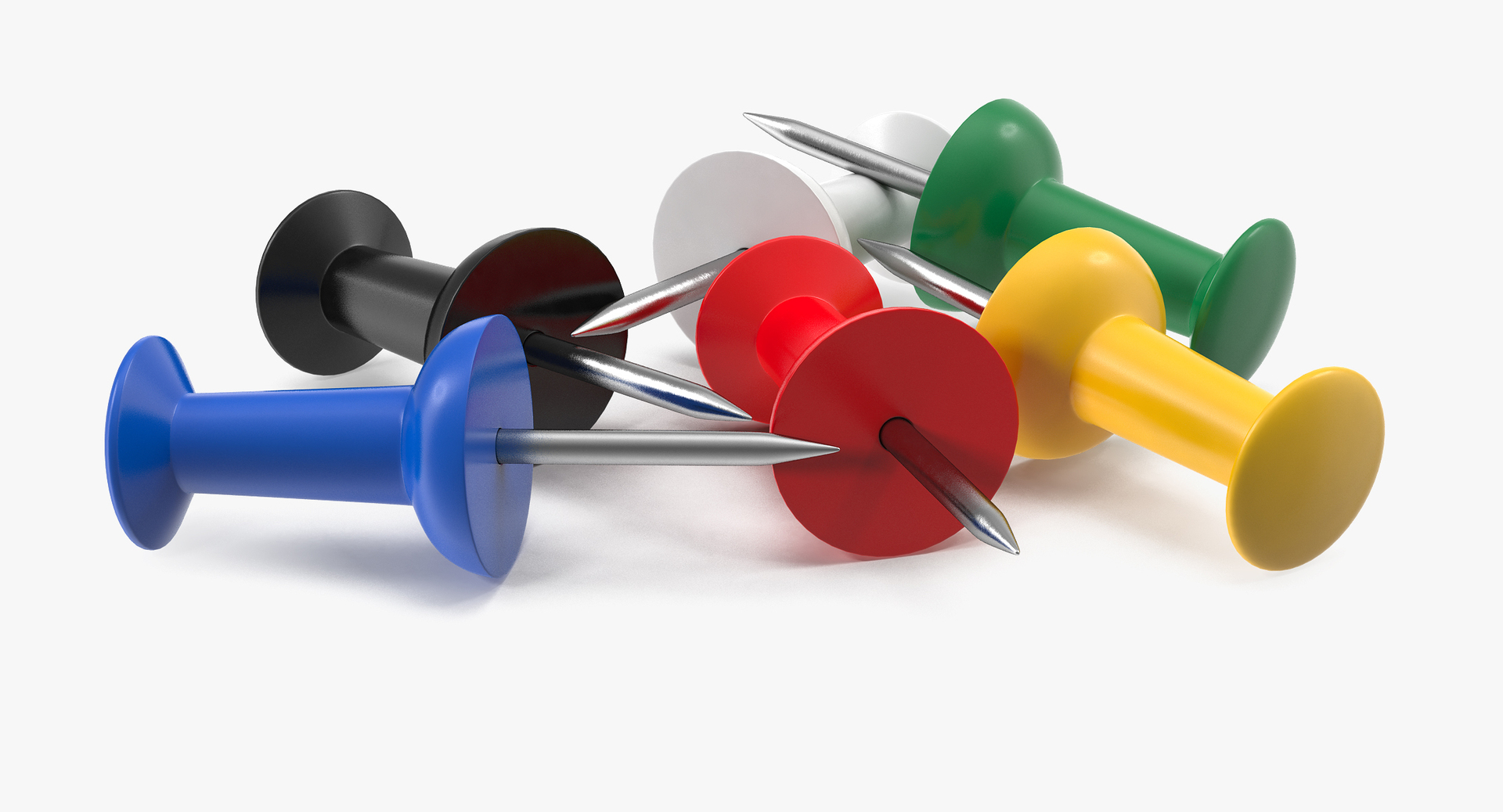 3D Assorted Colored Push Pins - TurboSquid 1425538
