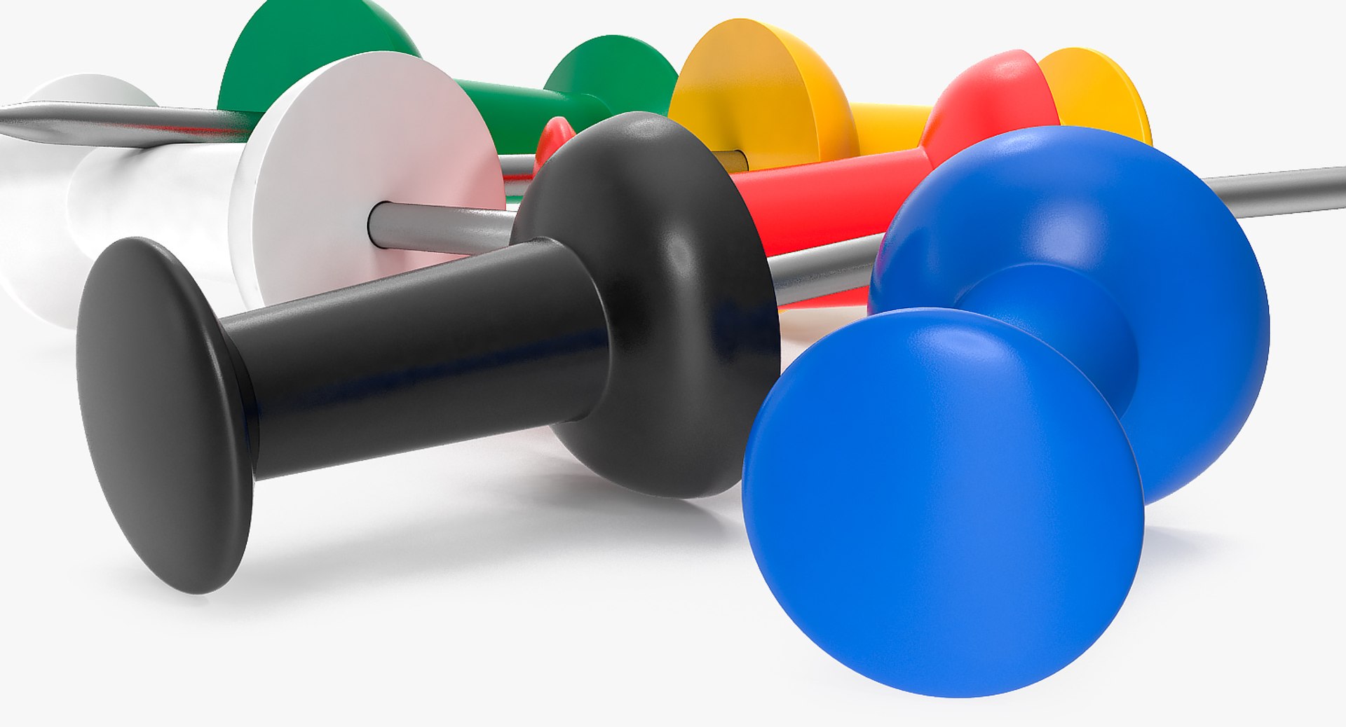 3D Assorted Colored Push Pins - TurboSquid 1425538