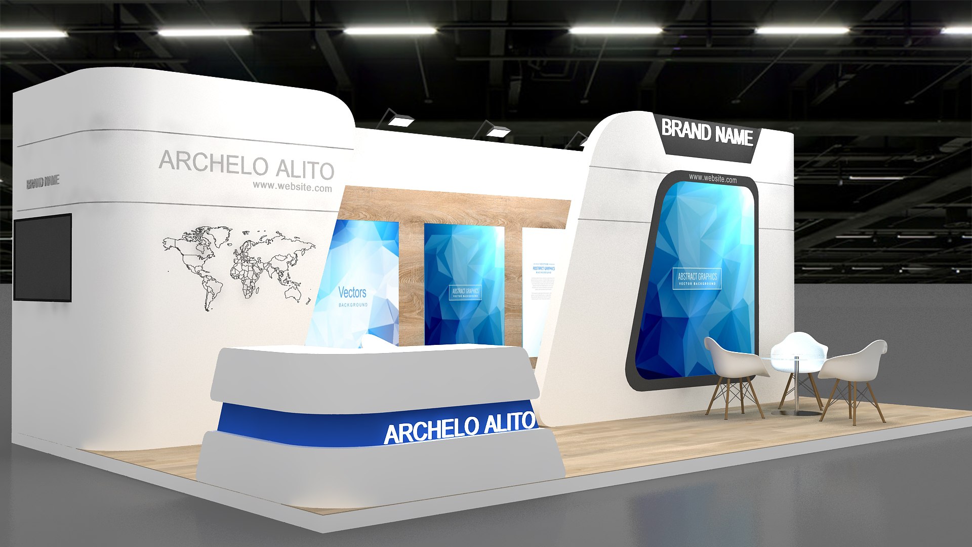 3D 3d Booth Exhibition Model - TurboSquid 2425073
