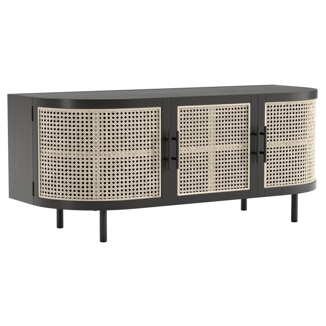 modelo 3d Embrace Rattan Entertainment Unit Black - TurboSquid 2040458