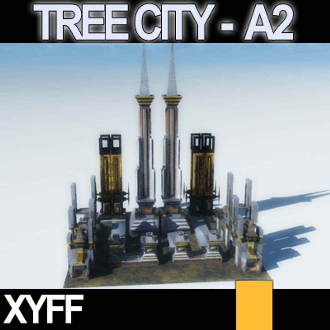 3ds xyff tree city block