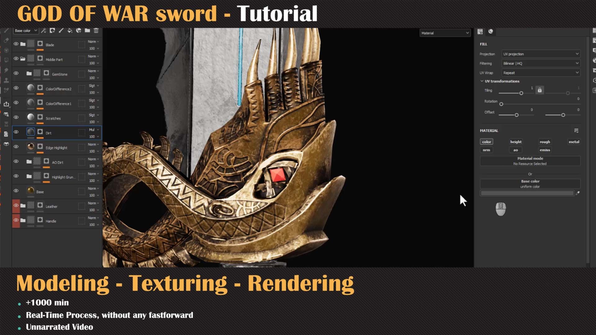 GOD OF WAR Sword - Tutorial 3D Model - TurboSquid 2278789
