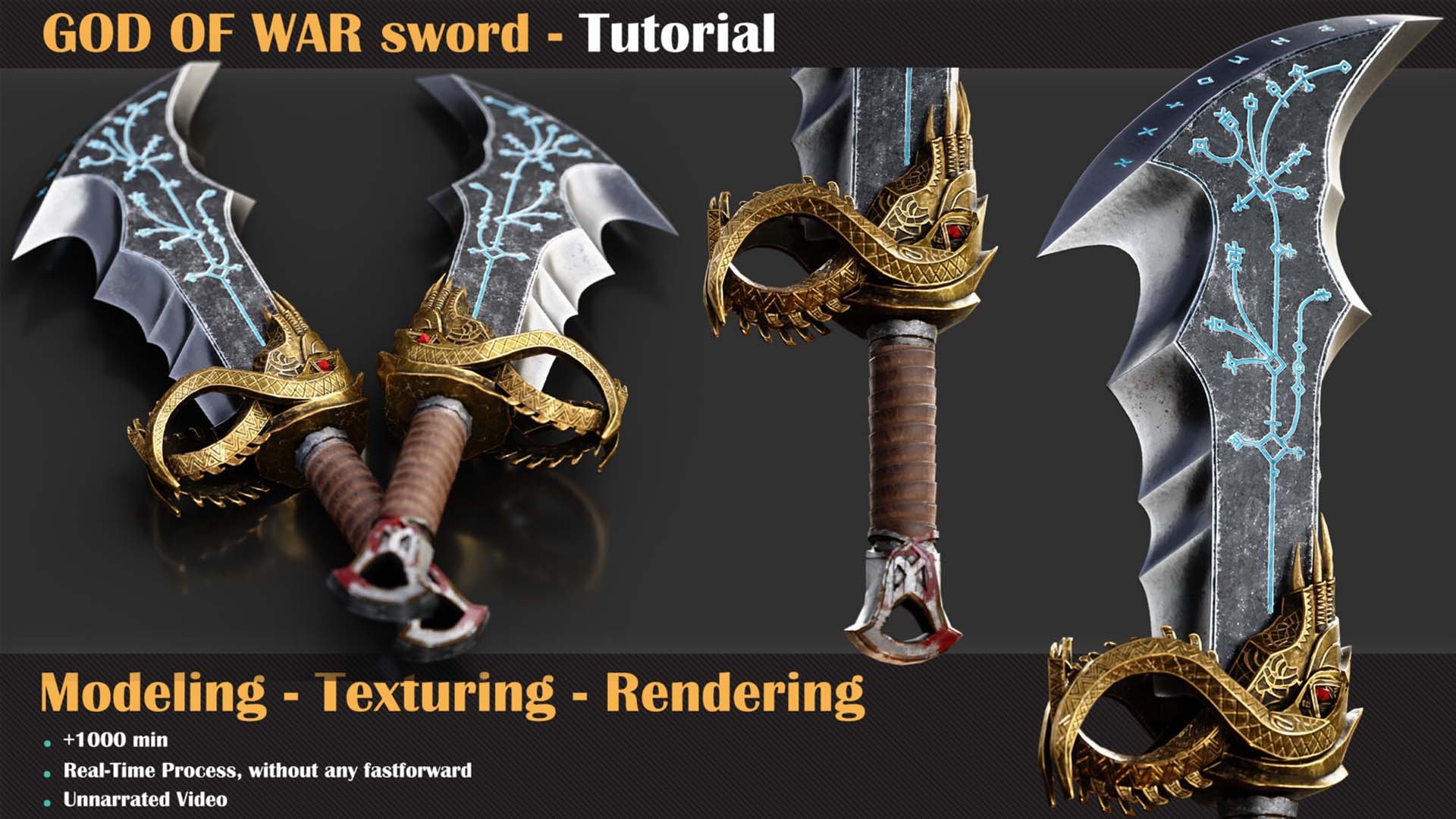 GOD OF WAR Sword - Tutorial 3D Model - TurboSquid 2278789
