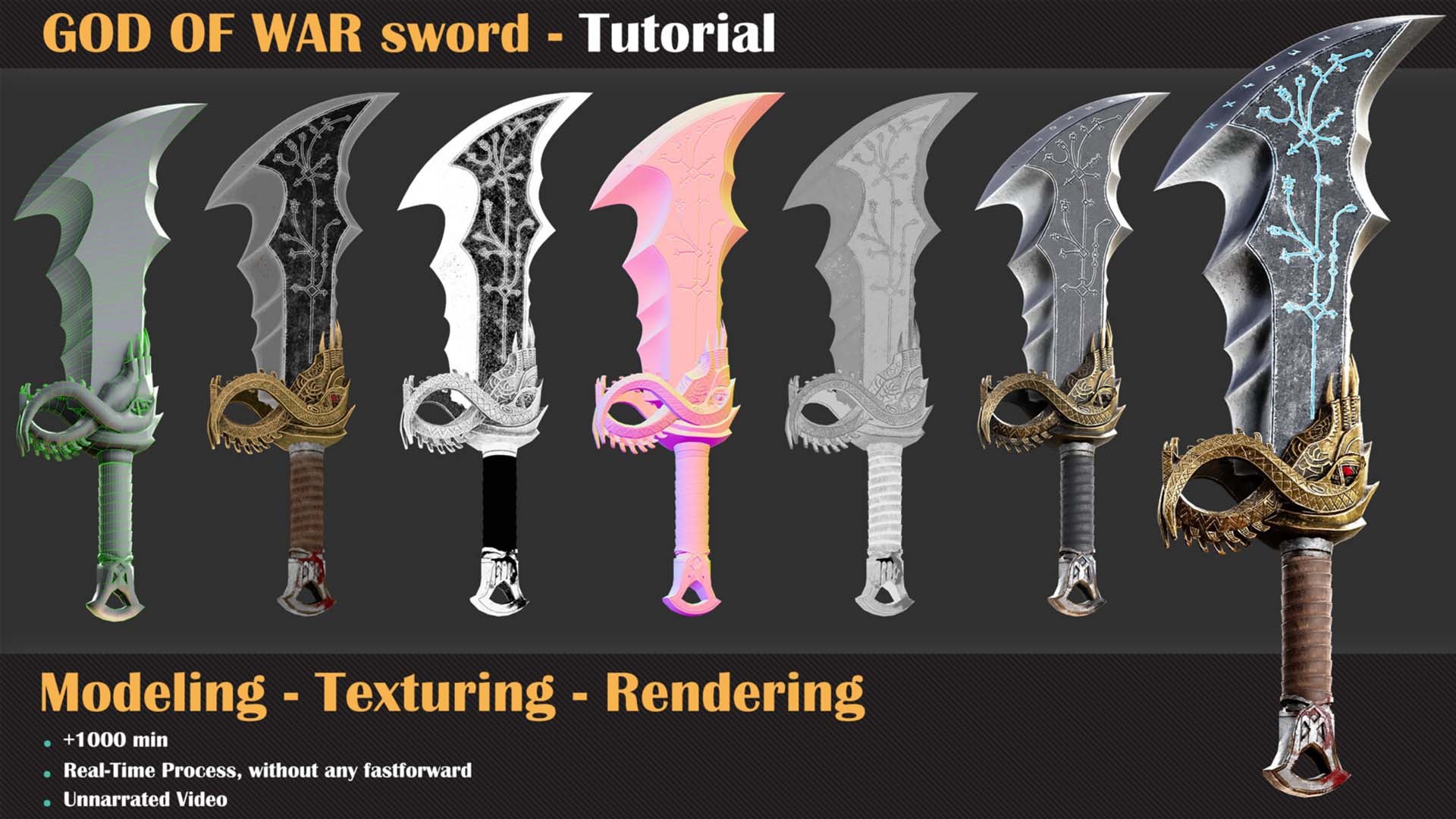 GOD OF WAR Sword - Tutorial 3D Model - TurboSquid 2278789