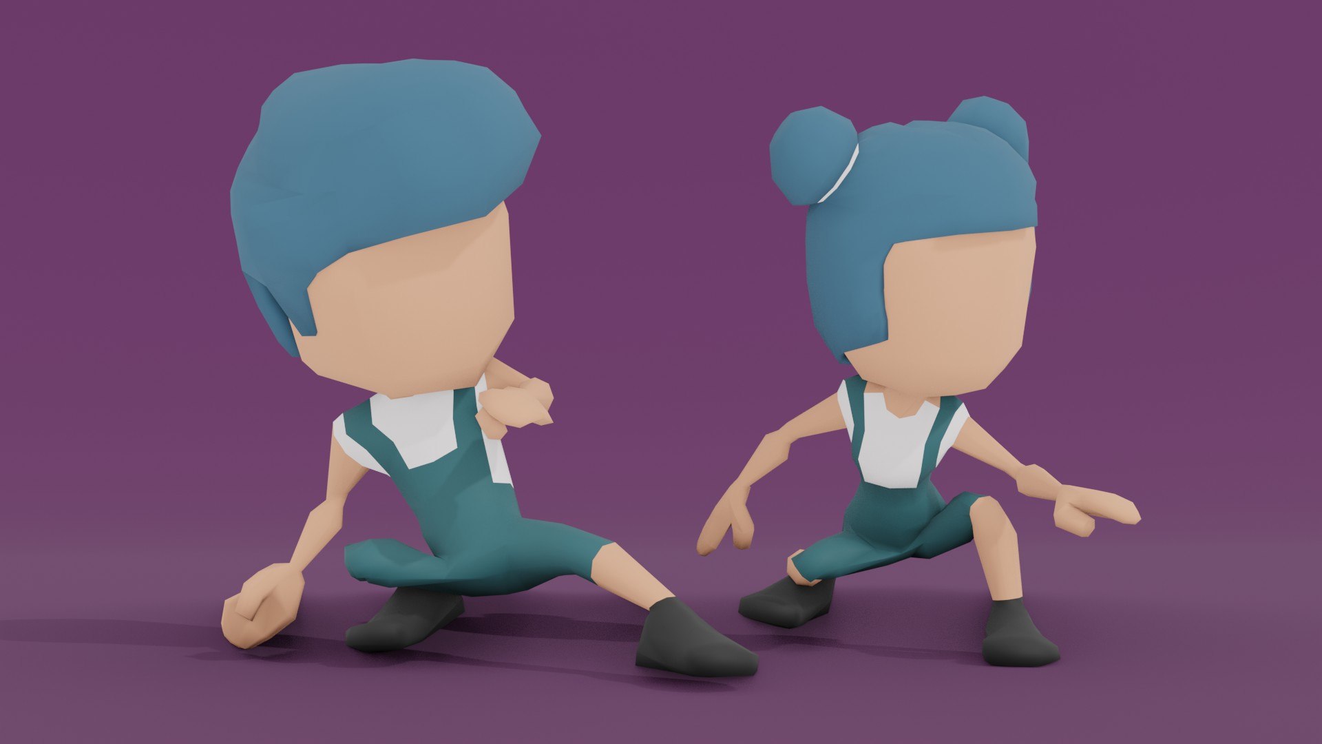 Low Poly Rigged Character Pack Game Ready 3D Model - TurboSquid 1823352