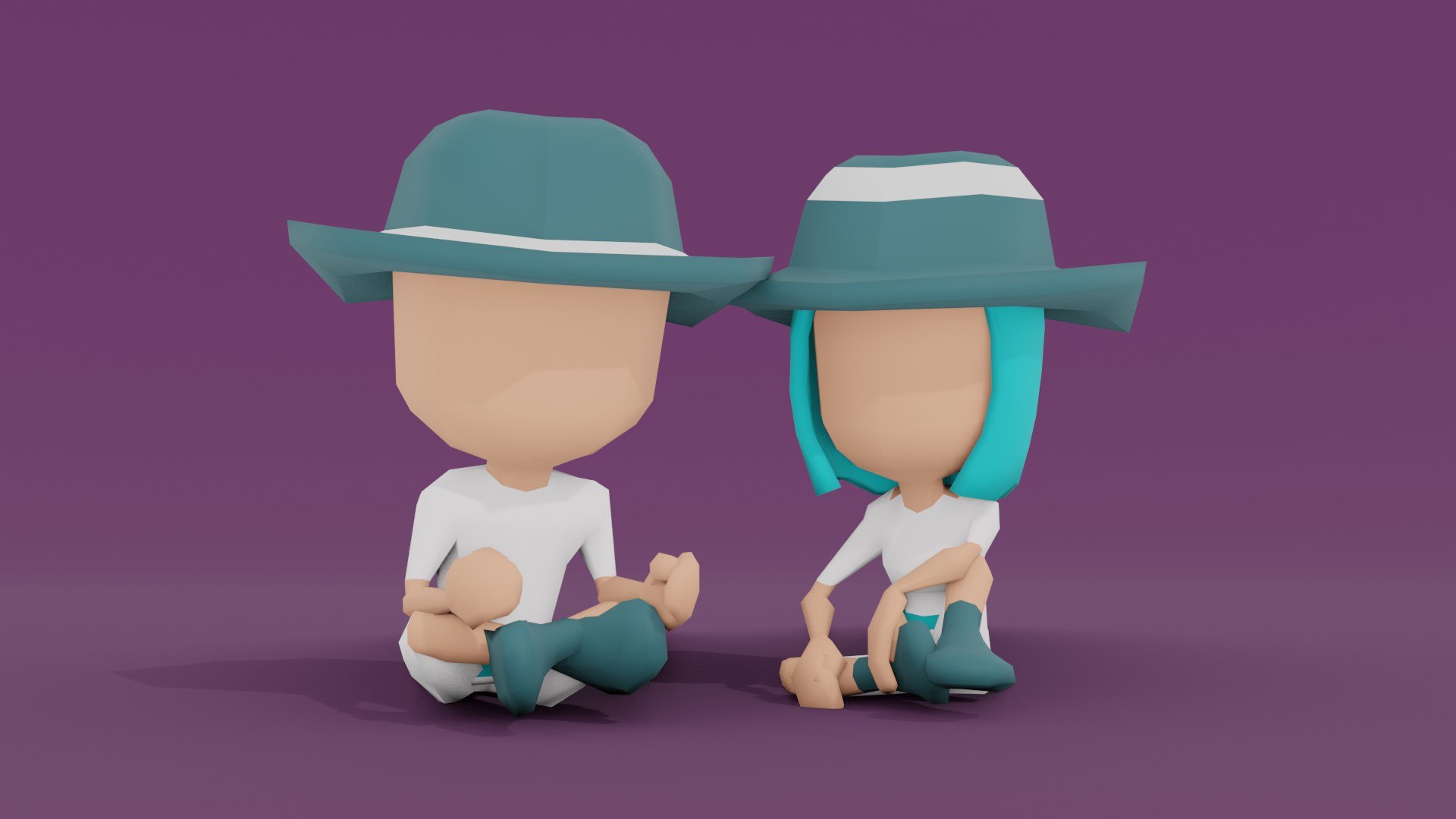 Low Poly Rigged Character Pack Game Ready 3D Model - TurboSquid 1823352