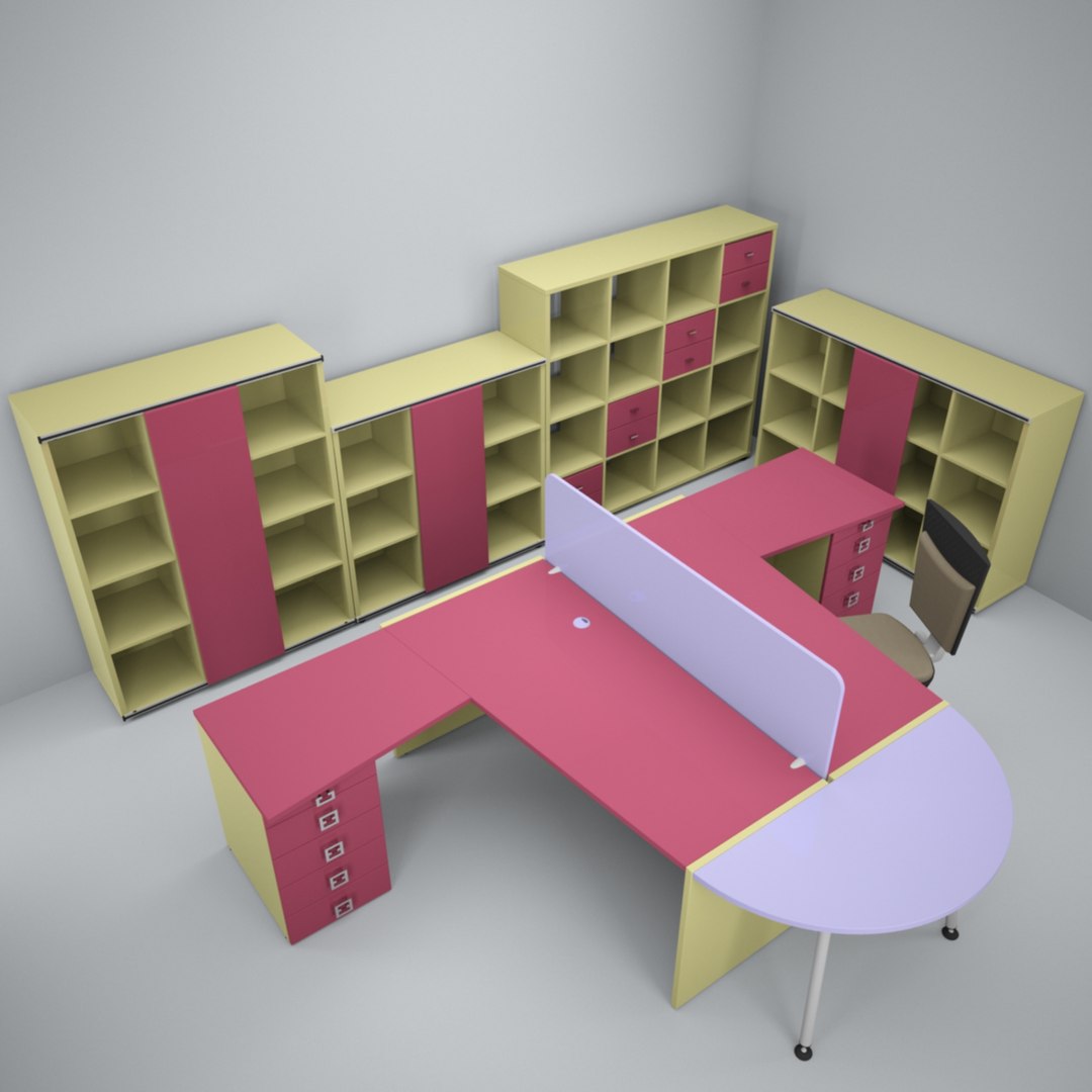 3d Model Of Rack Office Table