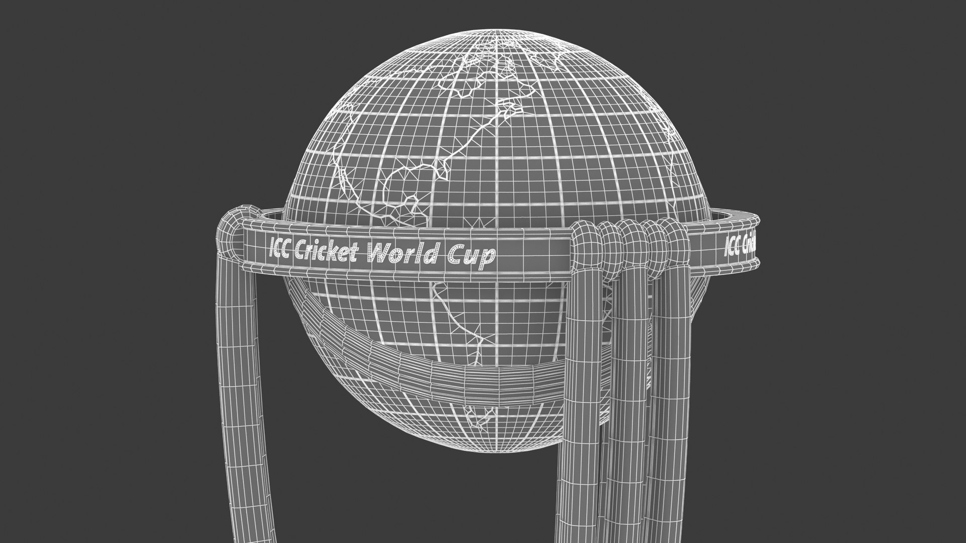 Cricket World Cup Trophy 3D Model - TurboSquid 2139071