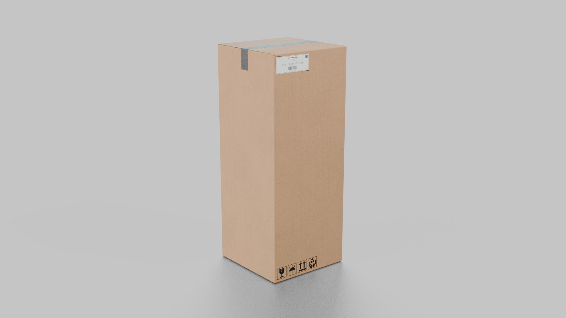 Cardboard Cube Tall Box - Rigged And Fully Customizable 3D - TurboSquid ...