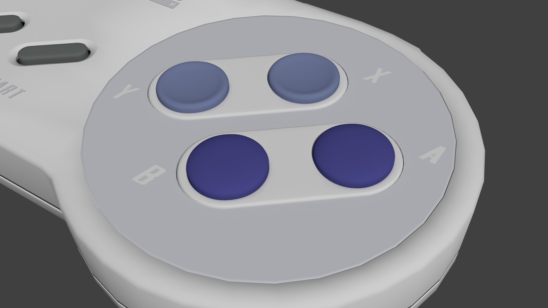 Usa Snes Controller 3d Model