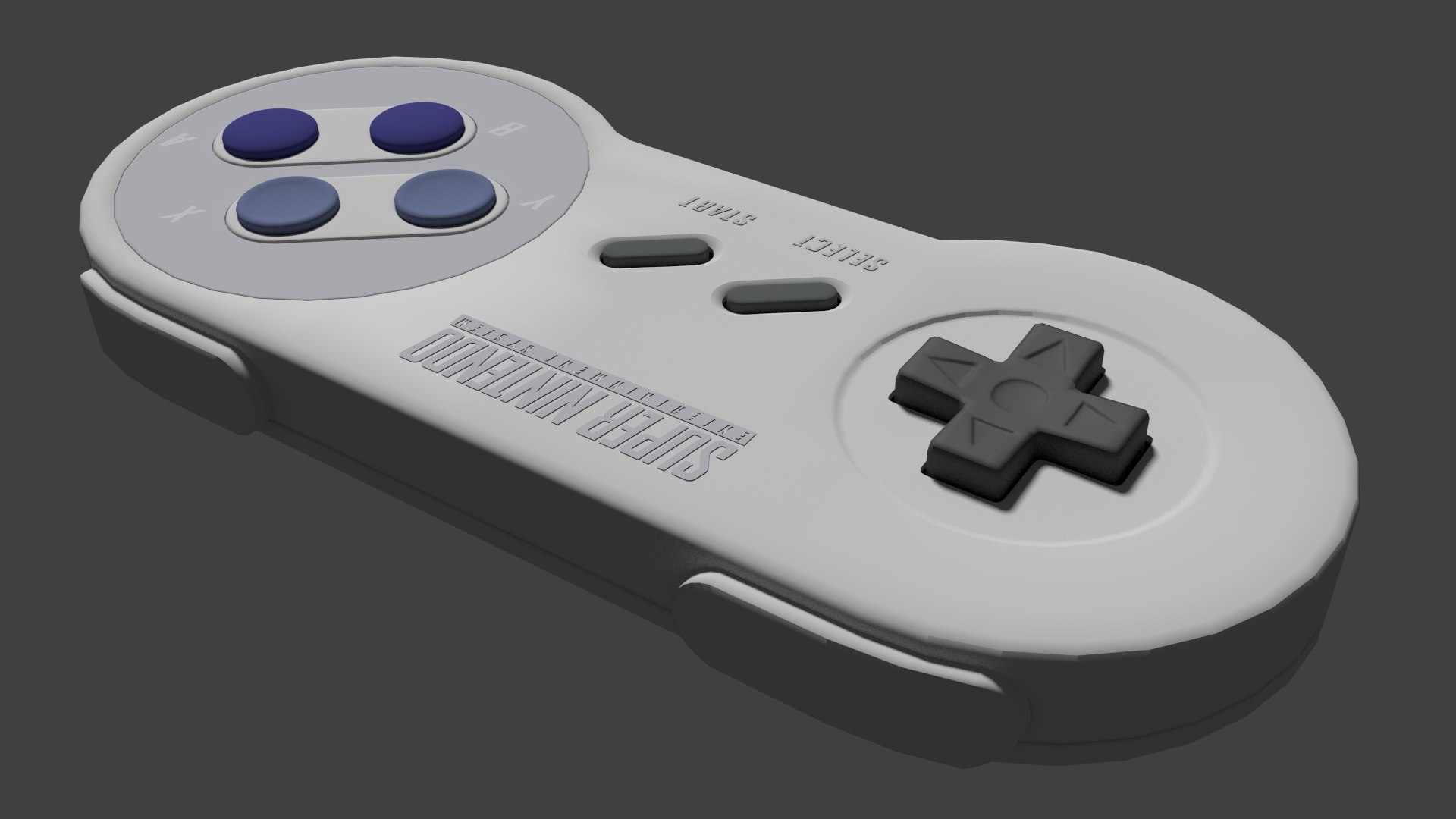 Usa Snes Controller 3d Model