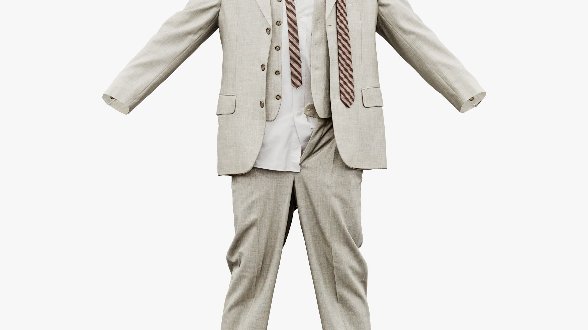 Suit B Full Undone 3D model - TurboSquid 1851652