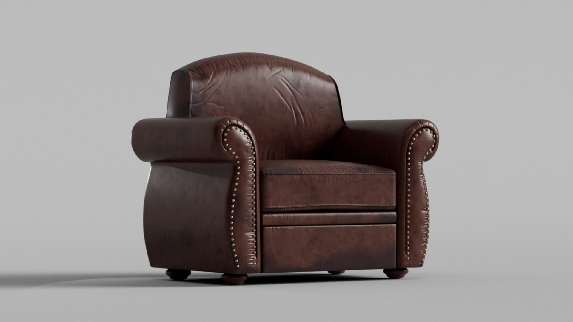 Traditional Leather Chair 3D model - TurboSquid 1976269