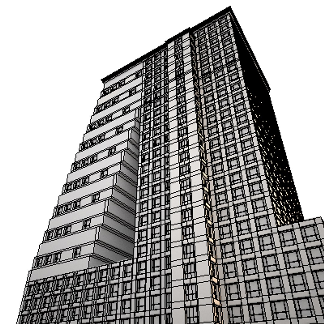 3d model building shape number 4