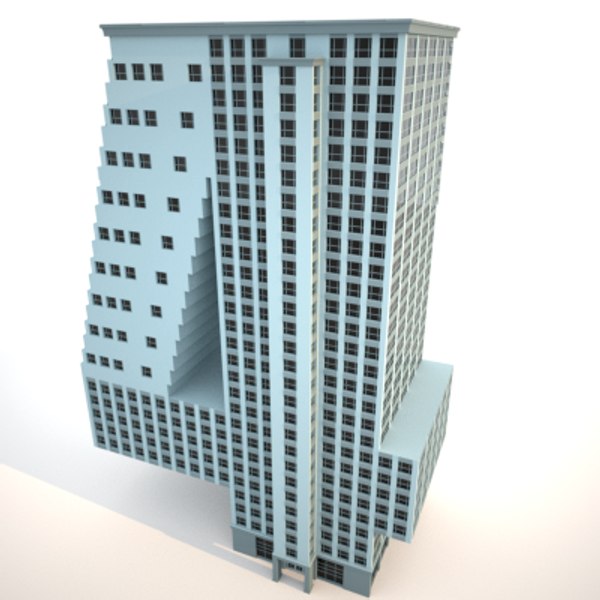 3d model building shape number 4