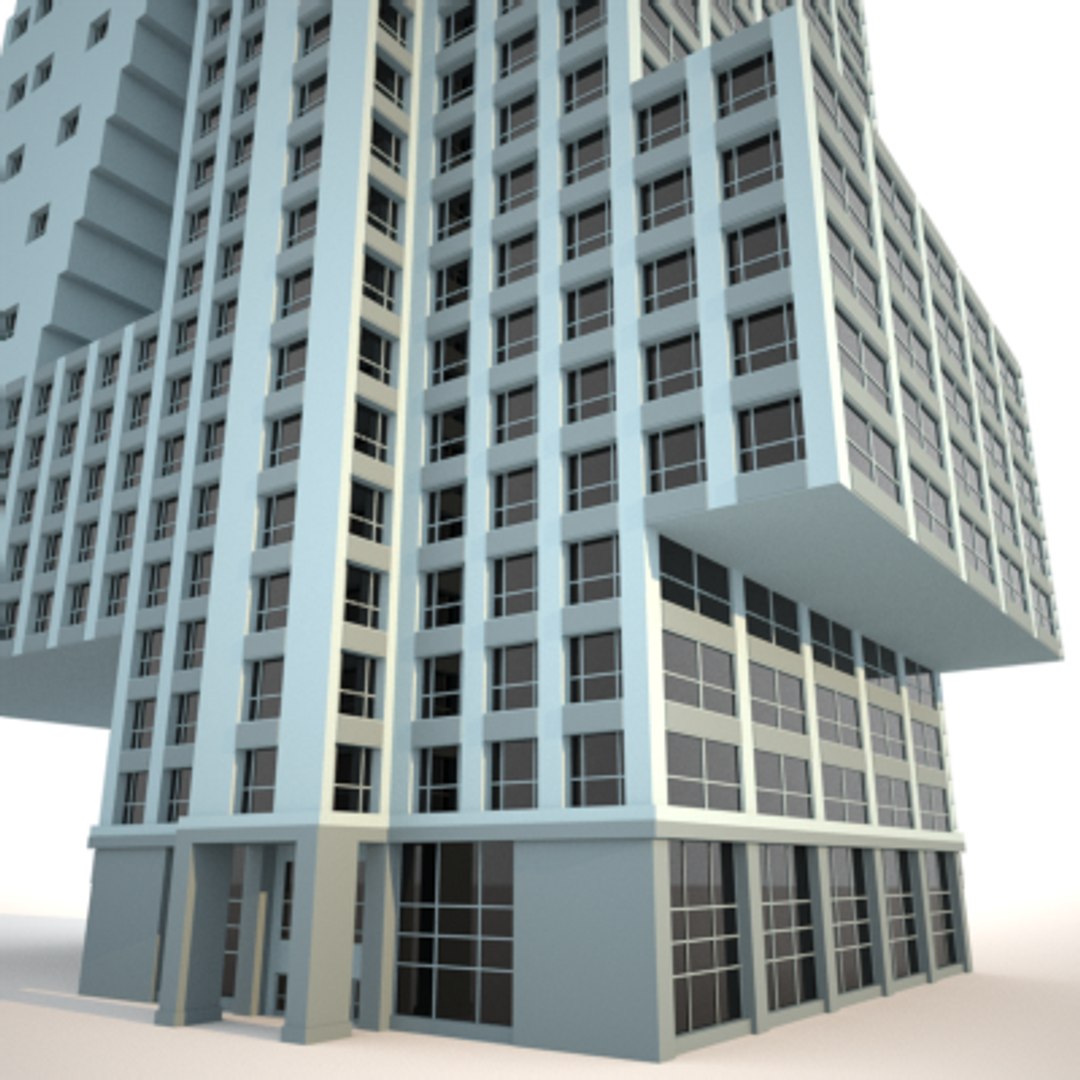 3d model building shape number 4