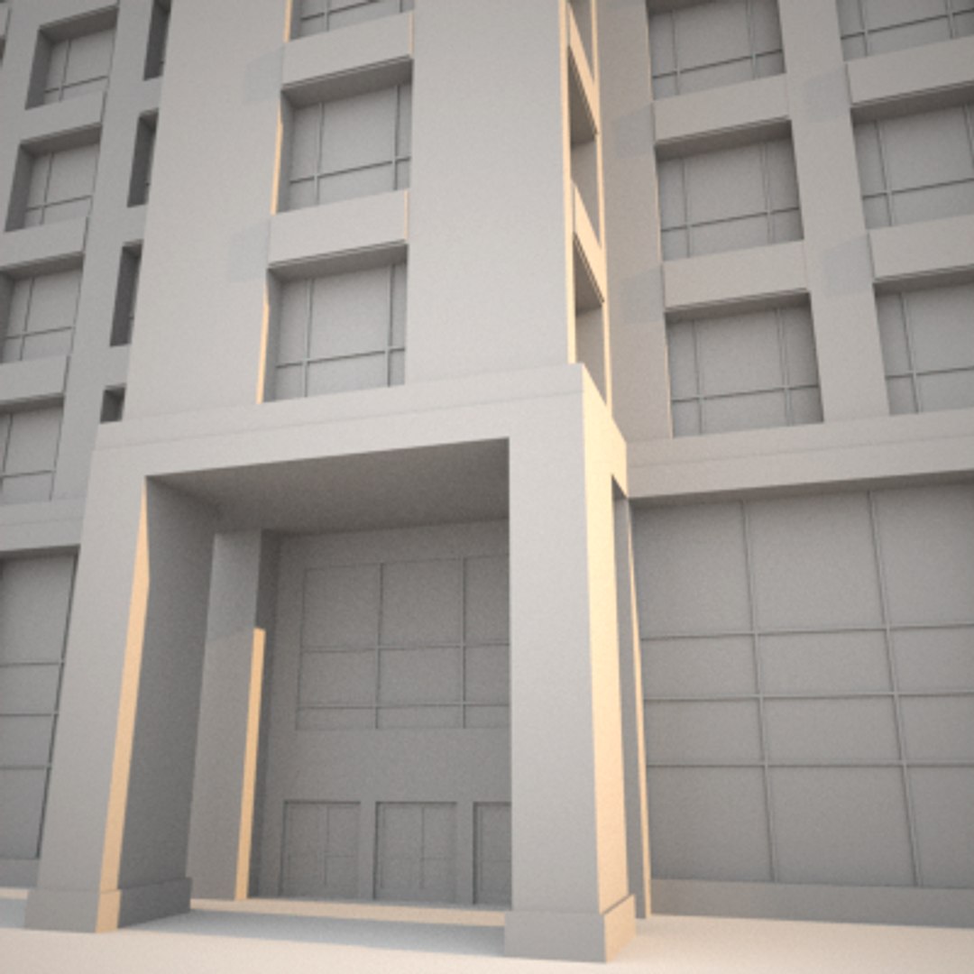 3d model building shape number 4