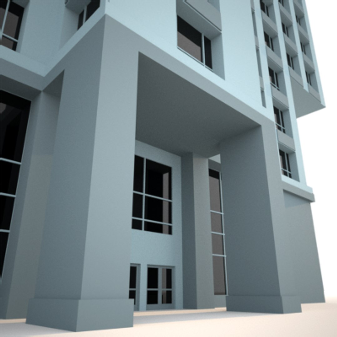 3d model building shape number 4