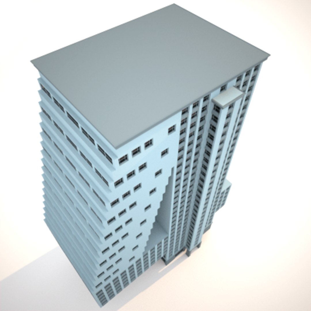 3d model building shape number 4