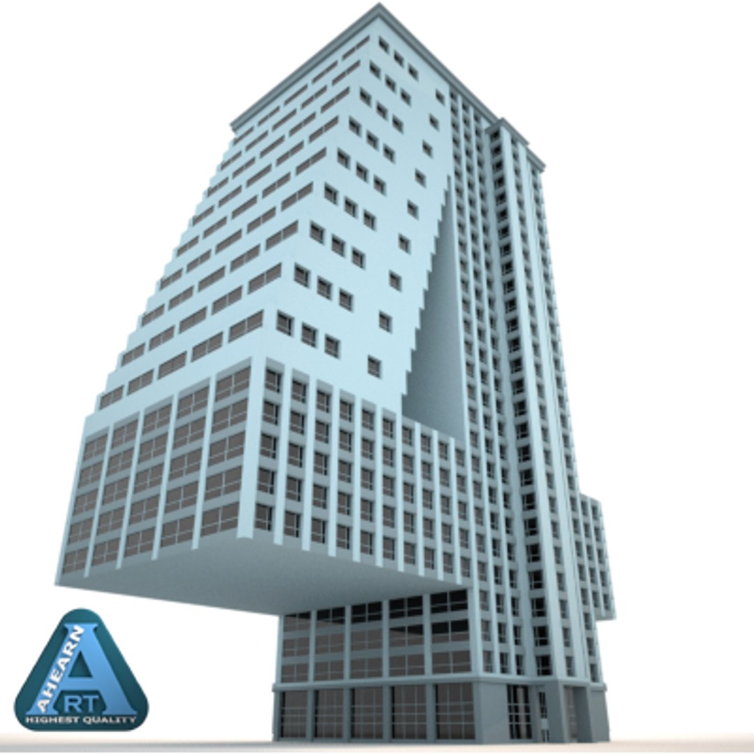 3d model building shape number 4