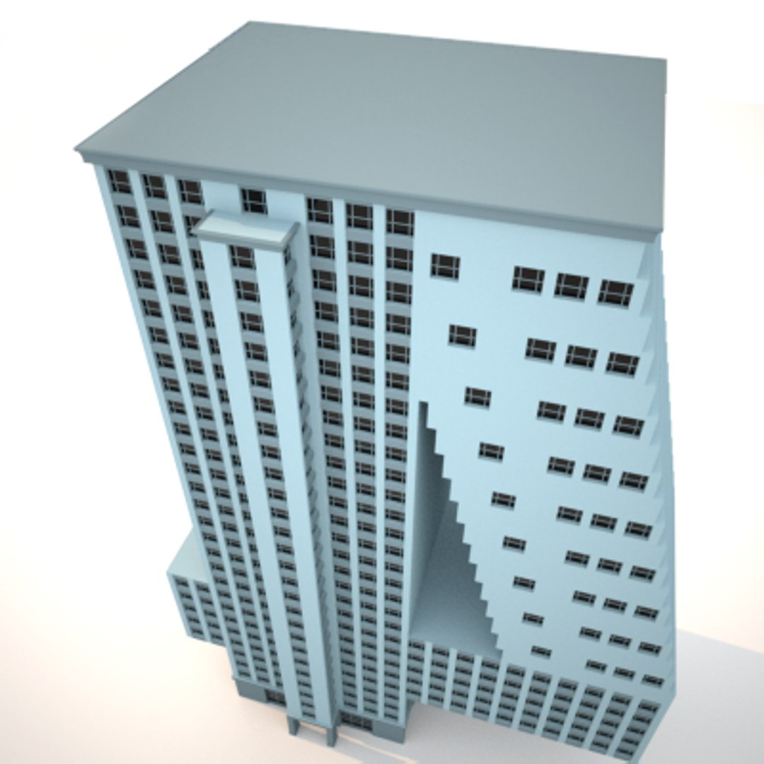 3d model building shape number 4
