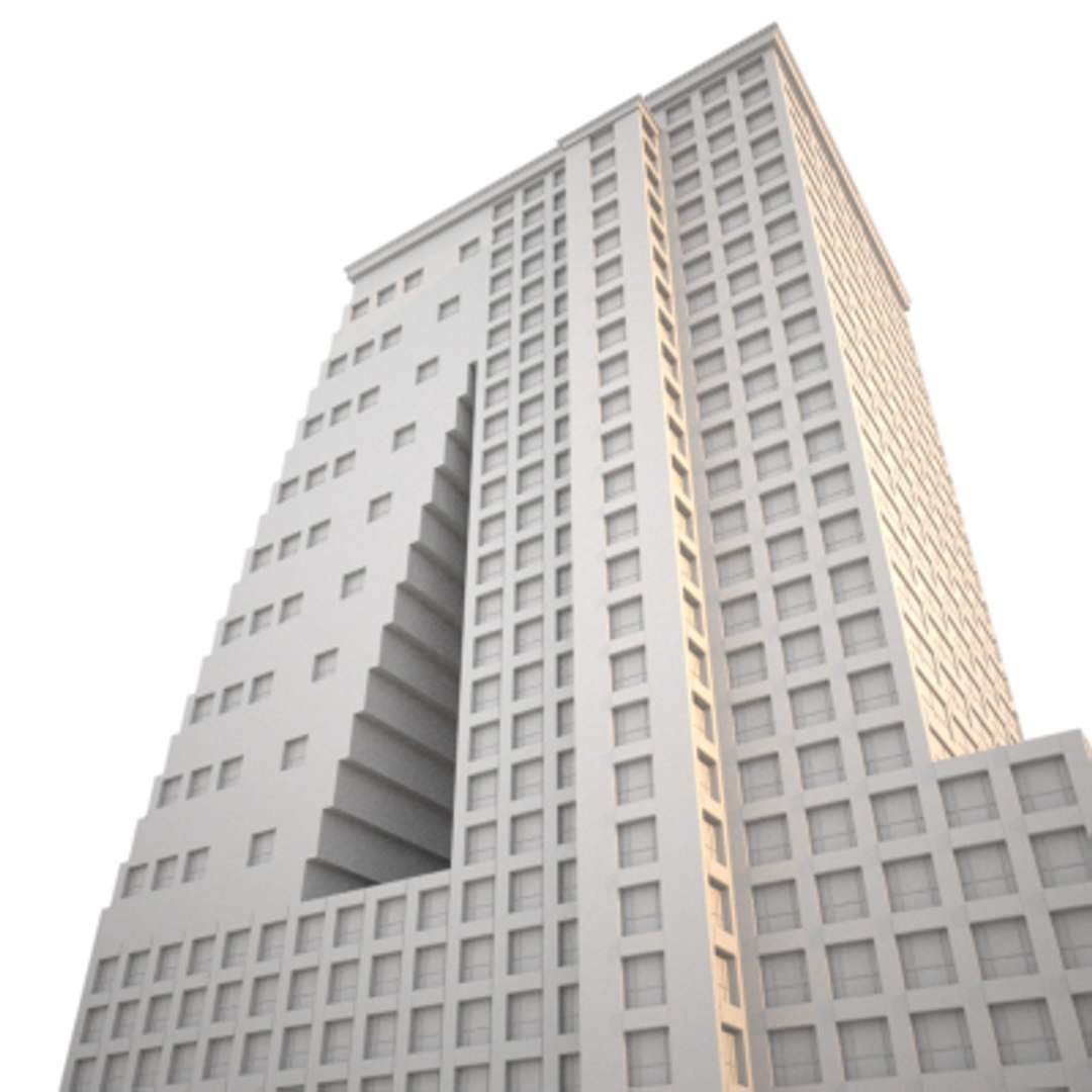 3d model building shape number 4