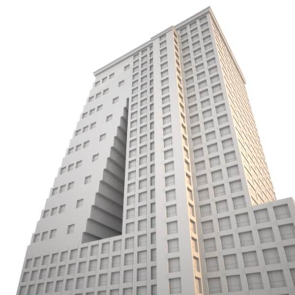 3d model building shape number 4