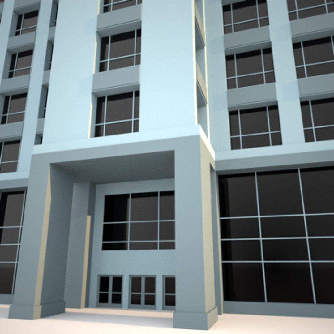 3d model building shape number 4