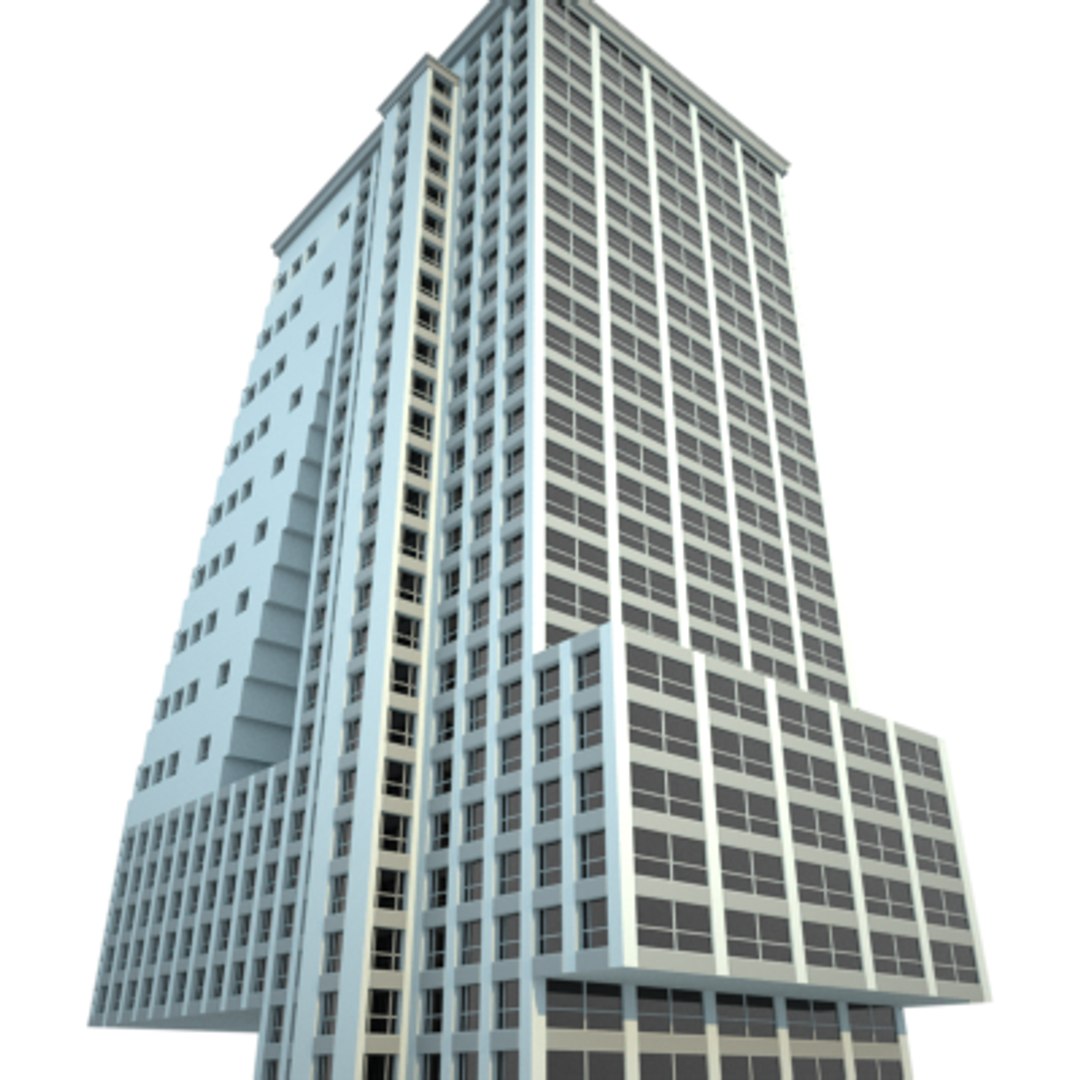 3d model building shape number 4