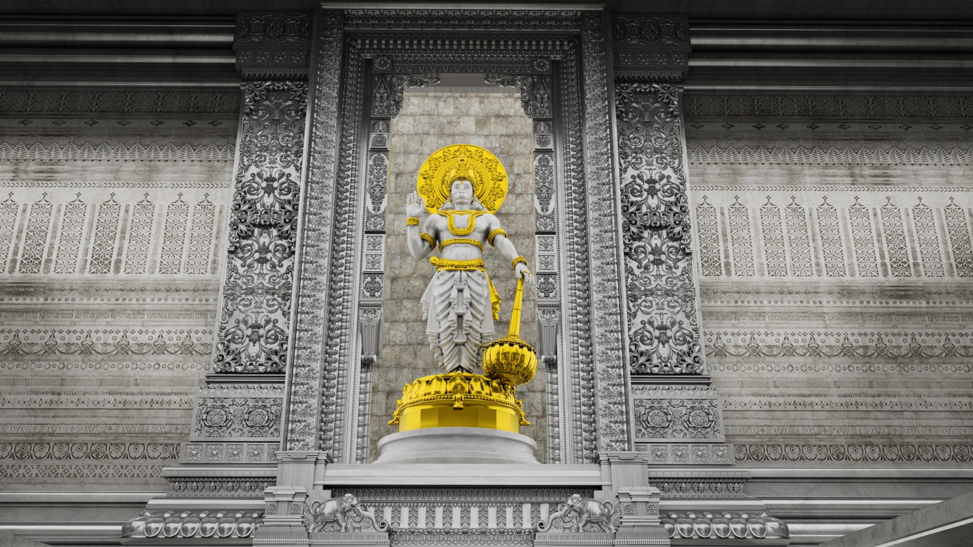 Hanuman temple interior 3d model model - TurboSquid 1922624