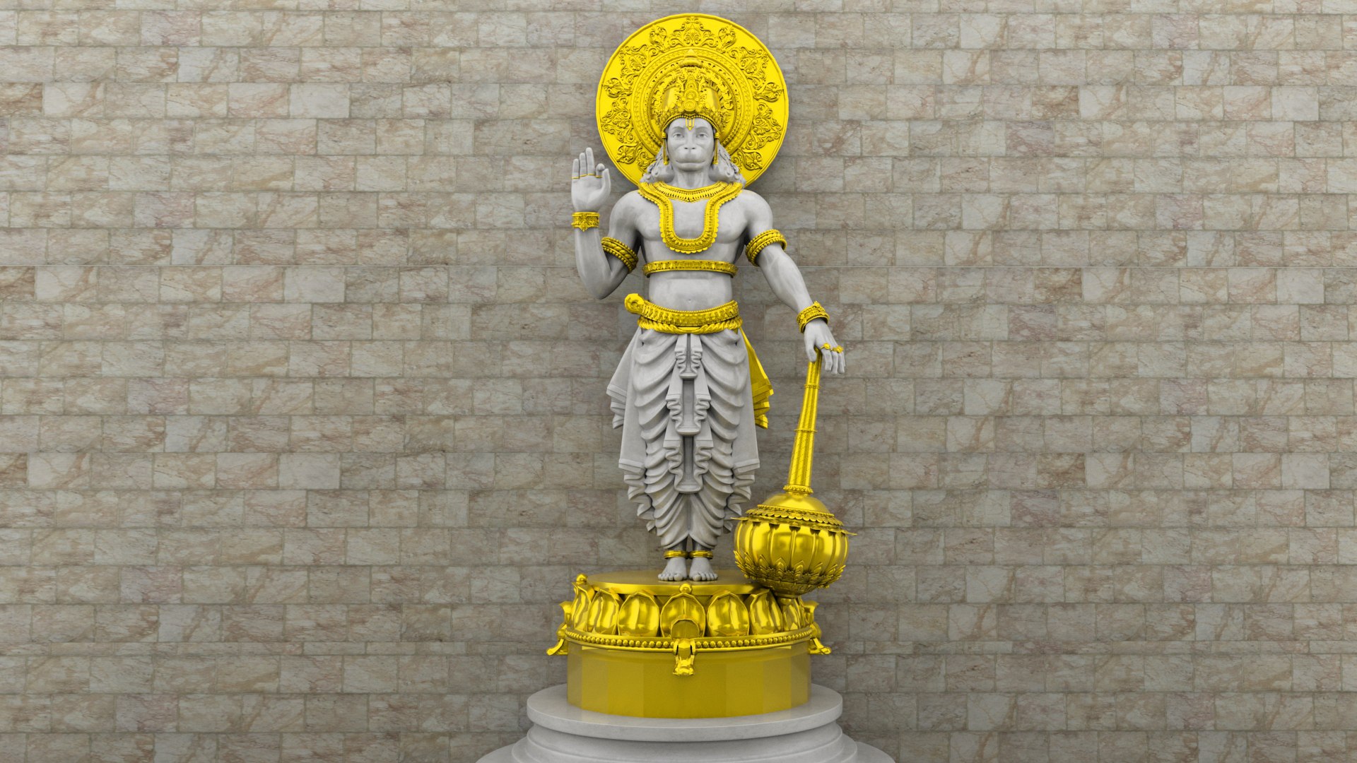 Hanuman temple interior 3d model model - TurboSquid 1922624