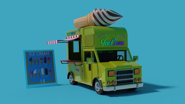 modelo 3d Camion de helados - TurboSquid 1864171