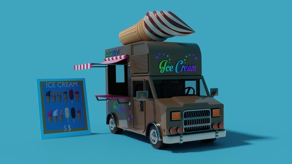 modelo 3d Camion de helados - TurboSquid 1864171