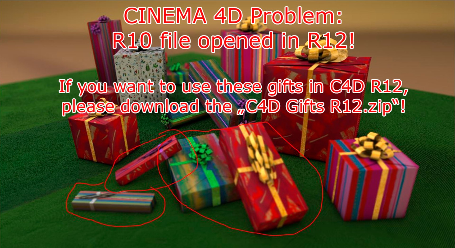 gift boxes c4d