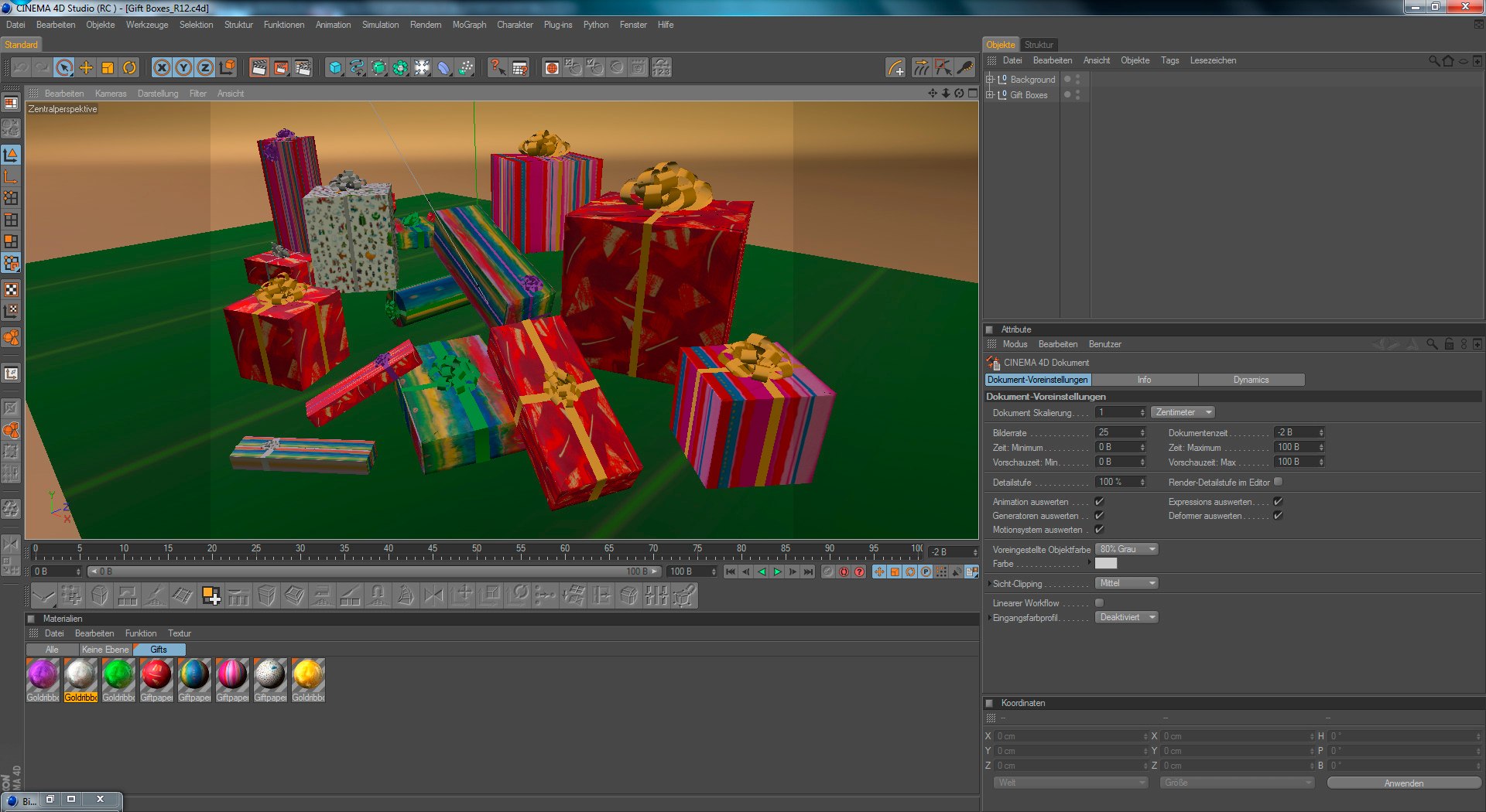 gift boxes c4d