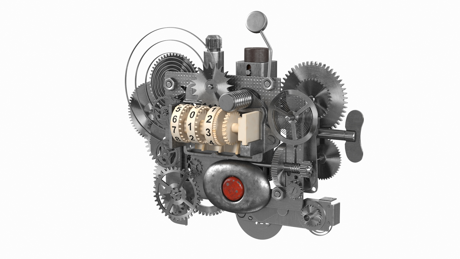 Clockwork Gear Counter Mechanism 3D - TurboSquid 1654917